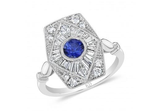 Art Deco Sapphire and Diamond Ring – Embler's Jewelers